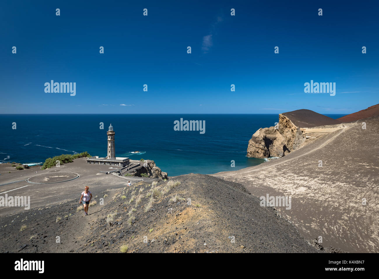 Panorama, Landscape, Lighthouse of Ponta dos Capelinhos. Farol da Ponta ...