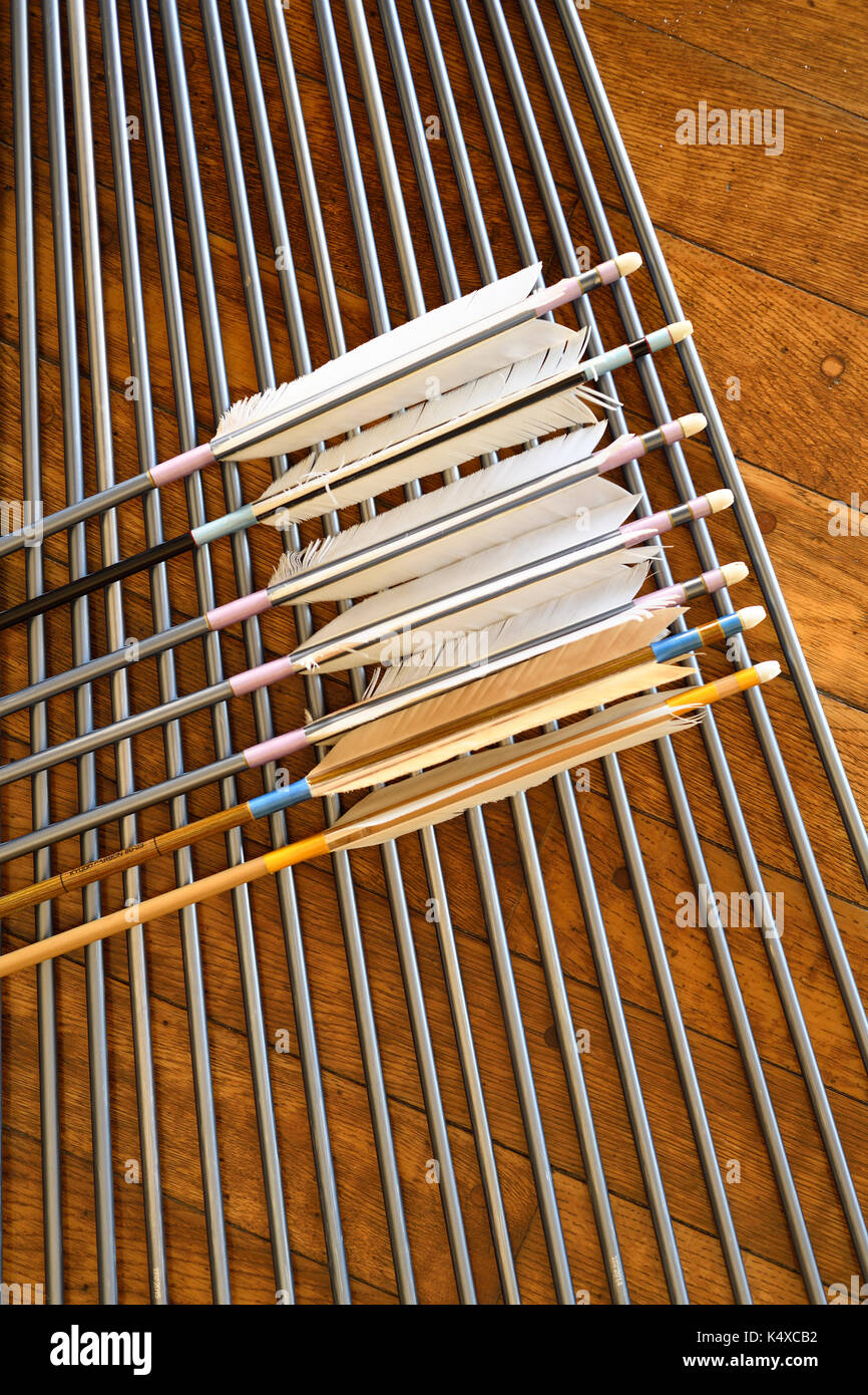 Japanese traditional archery arrows Stock Photo - Alamy
