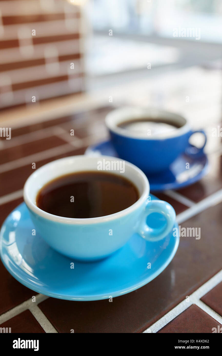 Two cups of coffee Stock Photo - Alamy