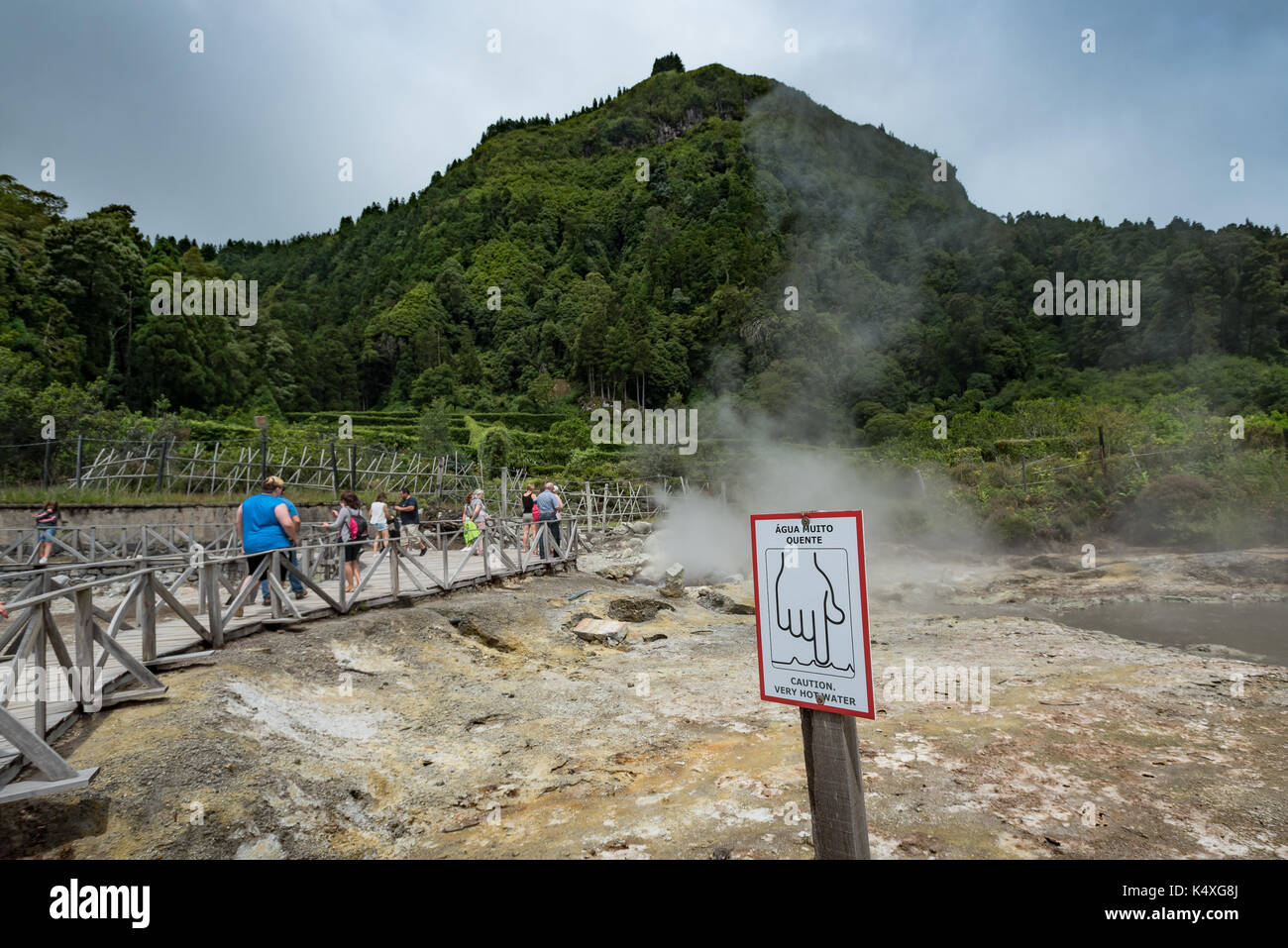 Hot Water, Fumarolas da Lagoa das Furnas, São Miguel, Portugal Stock ...
