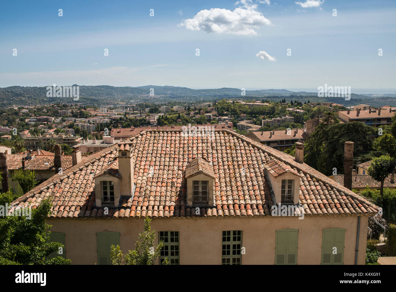Provencal house overlooking the valley in Grasse, Cote d'Azur, France ...