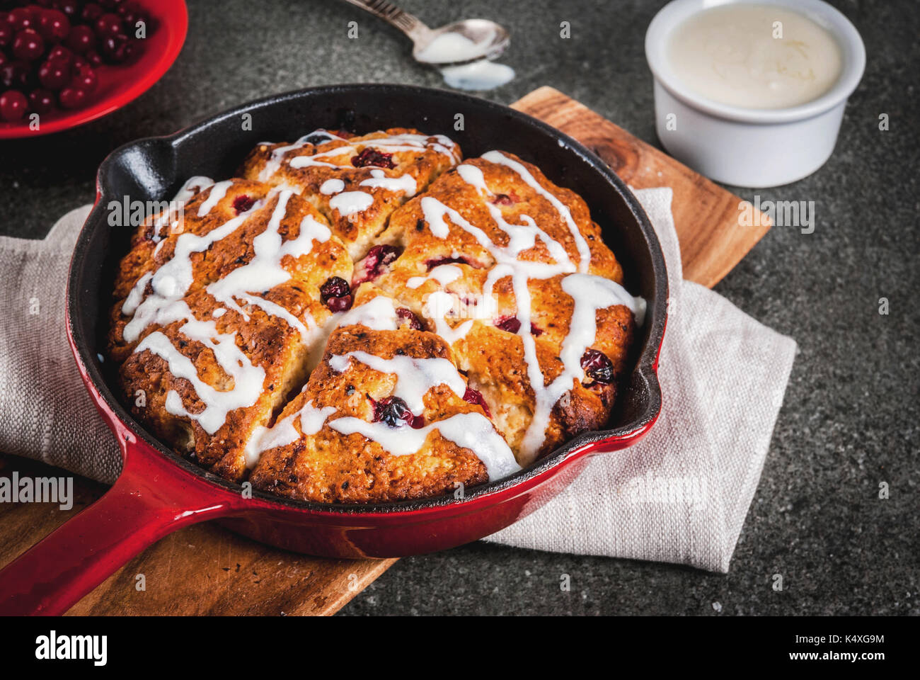 British English traditional pastries. Cookies pie cranberry scones with ...