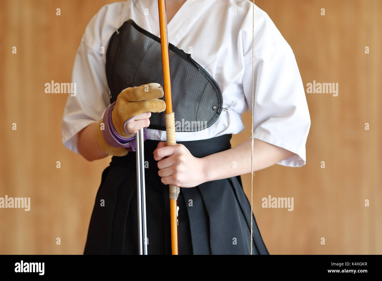 Japanese traditional archery athlete portrait Stock Photo - Alamy