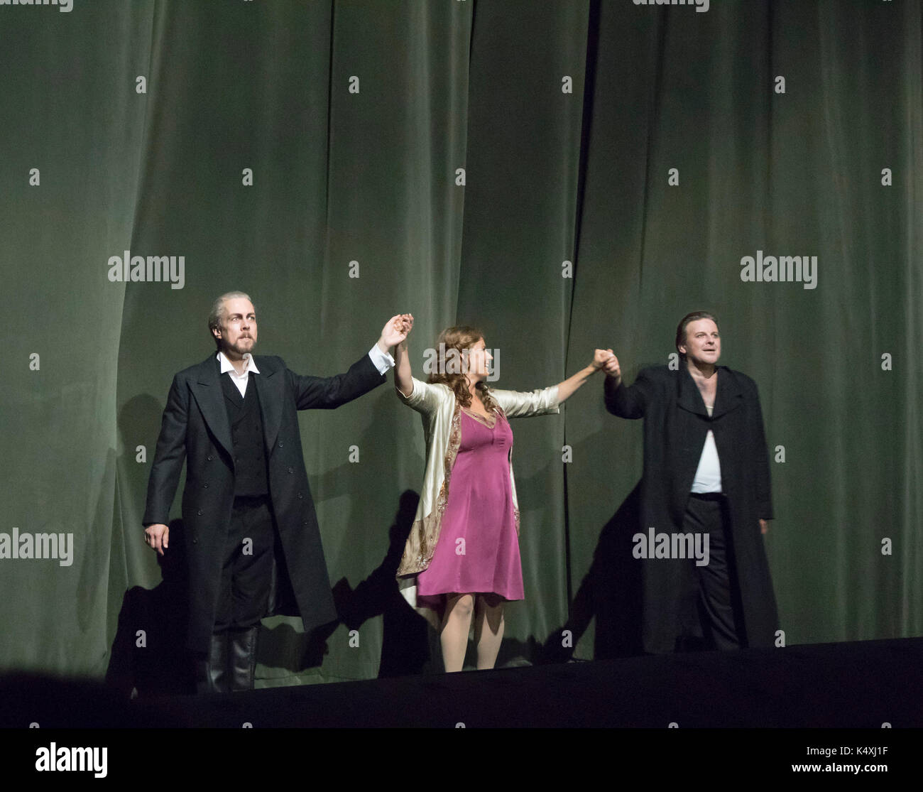 Camilla Nylund, Christopher Ventris and Georg Zeppenfeld taking a ...