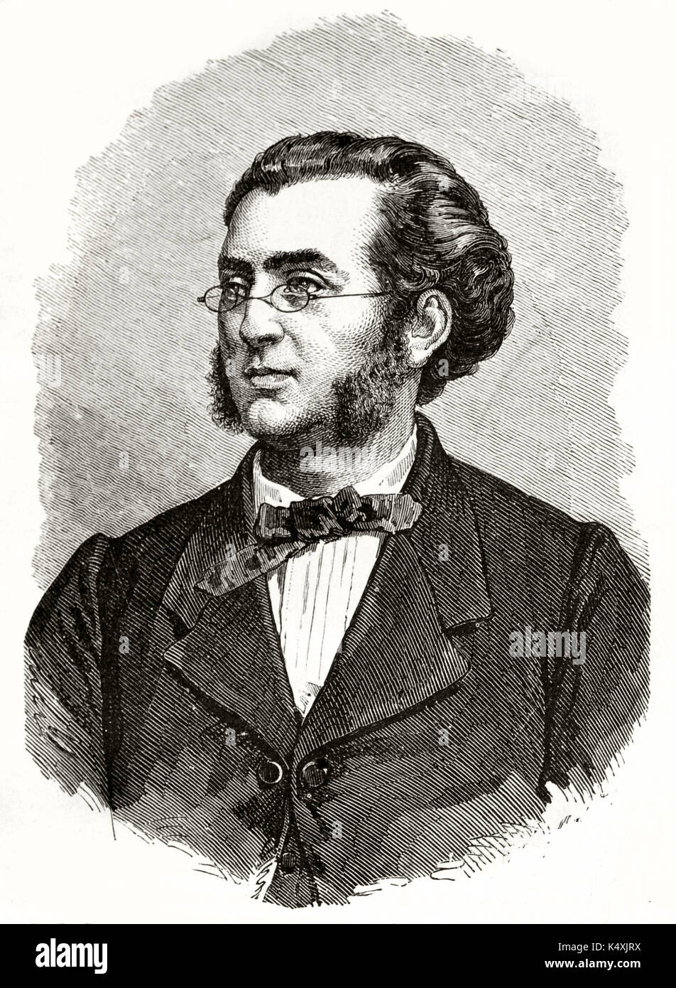 Ancient bust portrait of a intellectual man elegantly dressed looking ...