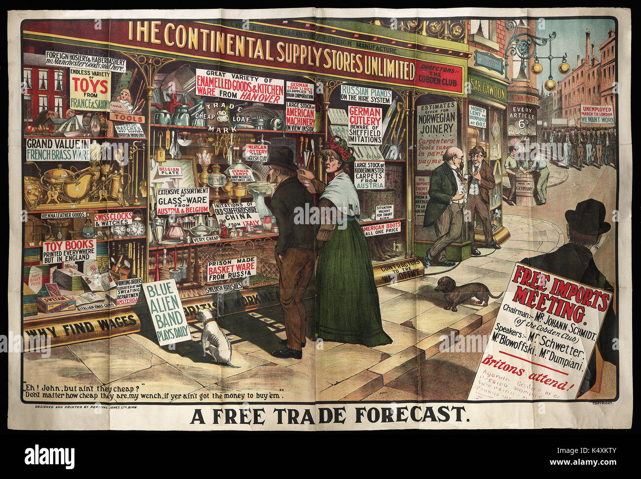 A Free Trade Forecast - British Political Posters, c1905-c1910 Stock ...
