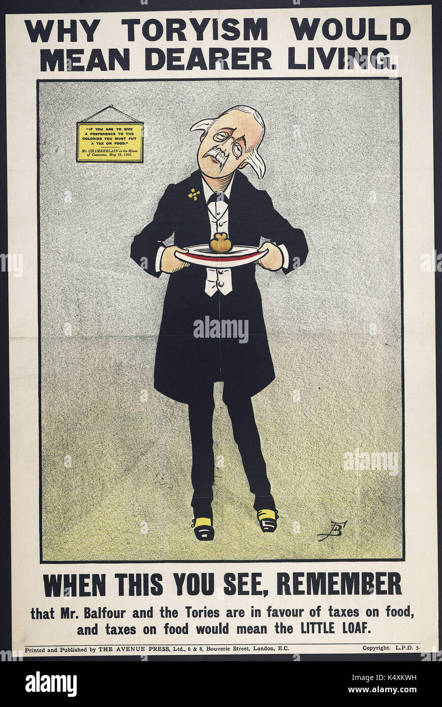 Why Toryism Would Mean Dearer Living - British Political Posters, c1905 ...