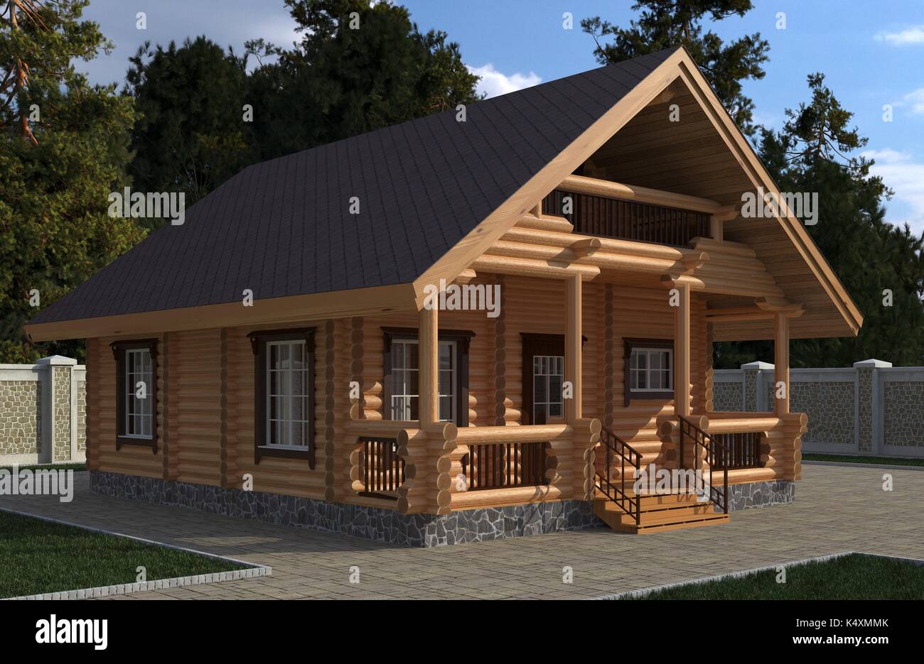 Building Photo Realistic Render 3D Illustration Stock Photo - Alamy