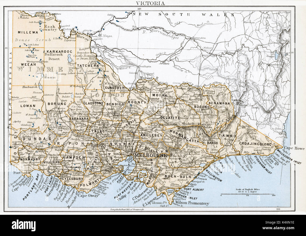 Victoria state australia map hi-res stock photography and images - Alamy