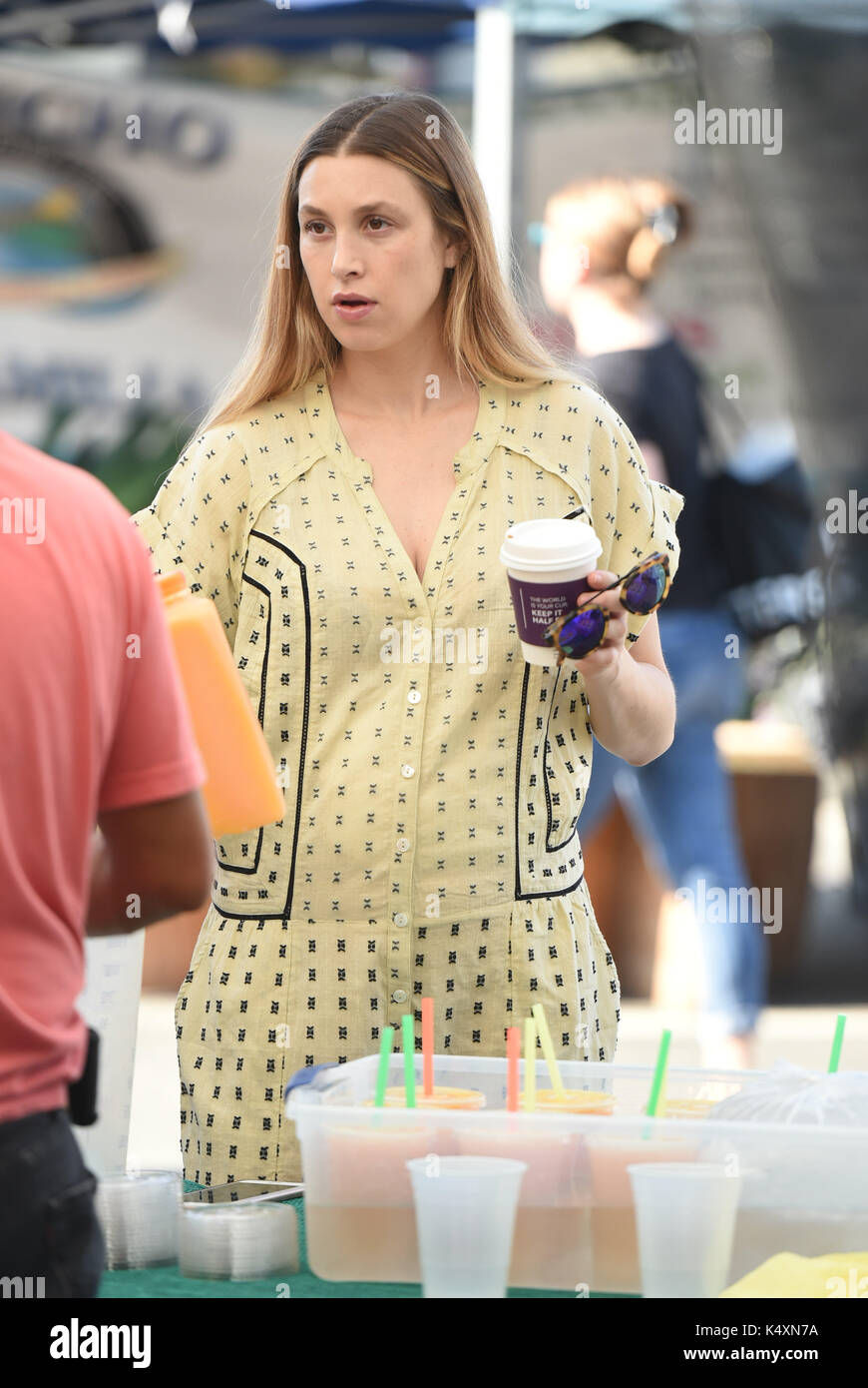 Whitney Port and her husband Tim Rosenman enjoy a trip to the Farmers ...