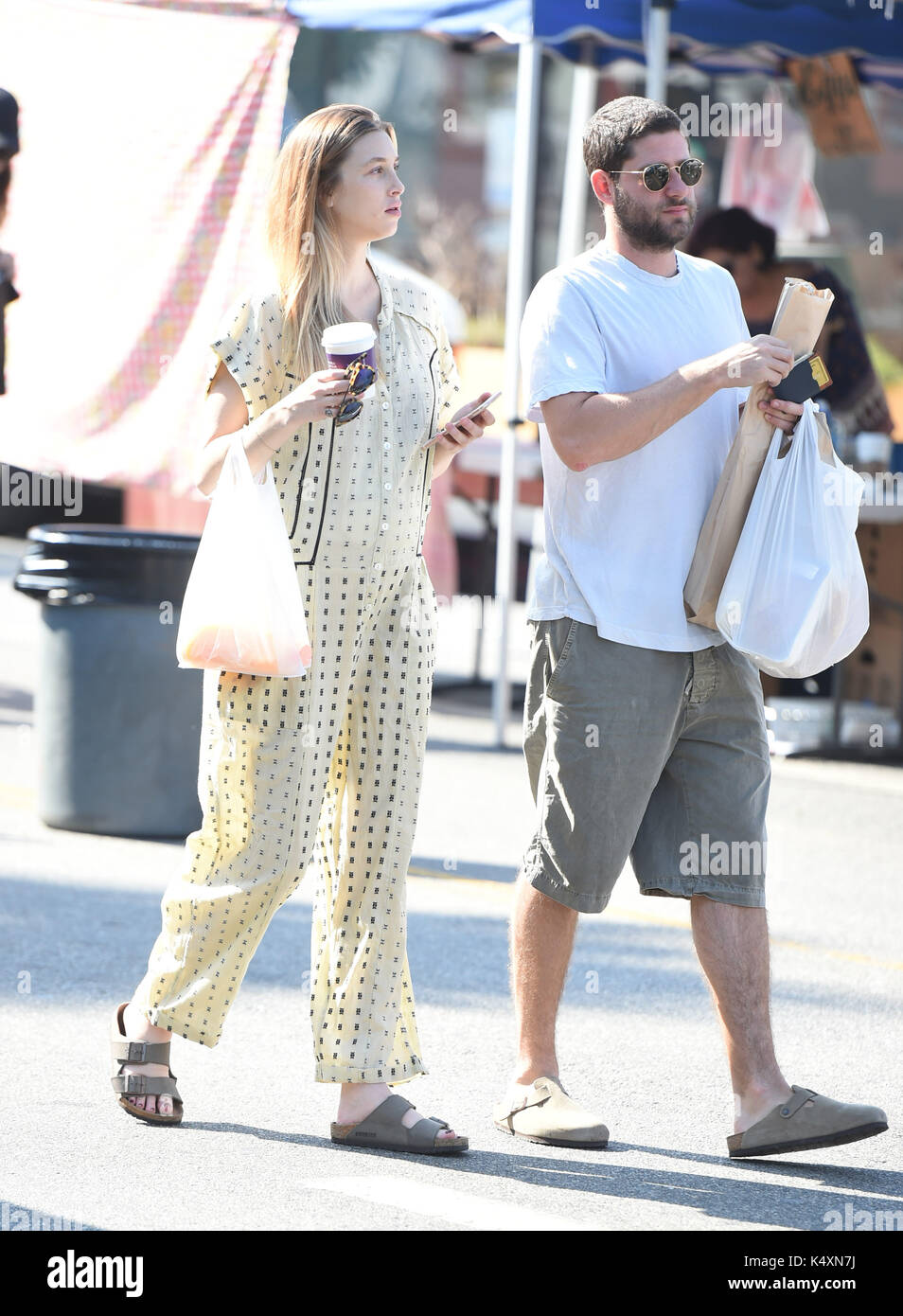 Whitney Port and her husband Tim Rosenman enjoy a trip to the Farmers ...