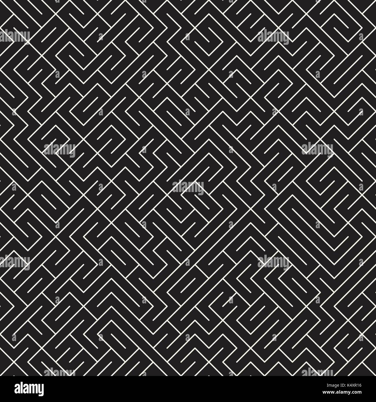 Irregular Maze Lines. Abstract Geometric Background Design. Vector ...