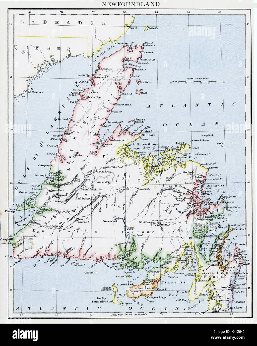 Newfoundland canada province map hi-res stock photography and images ...