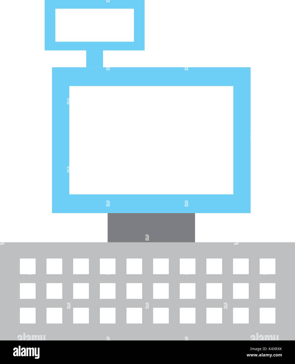 cash register machine keypad display for supermarket Stock Vector Image ...