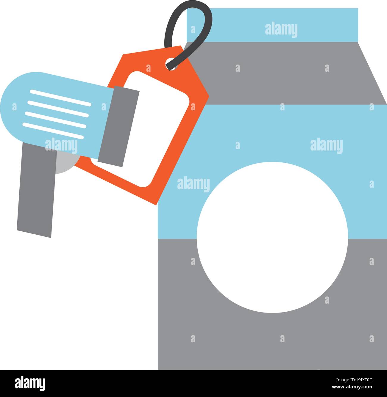 juice box carton drinking price tag and barcode scanner Stock Vector ...