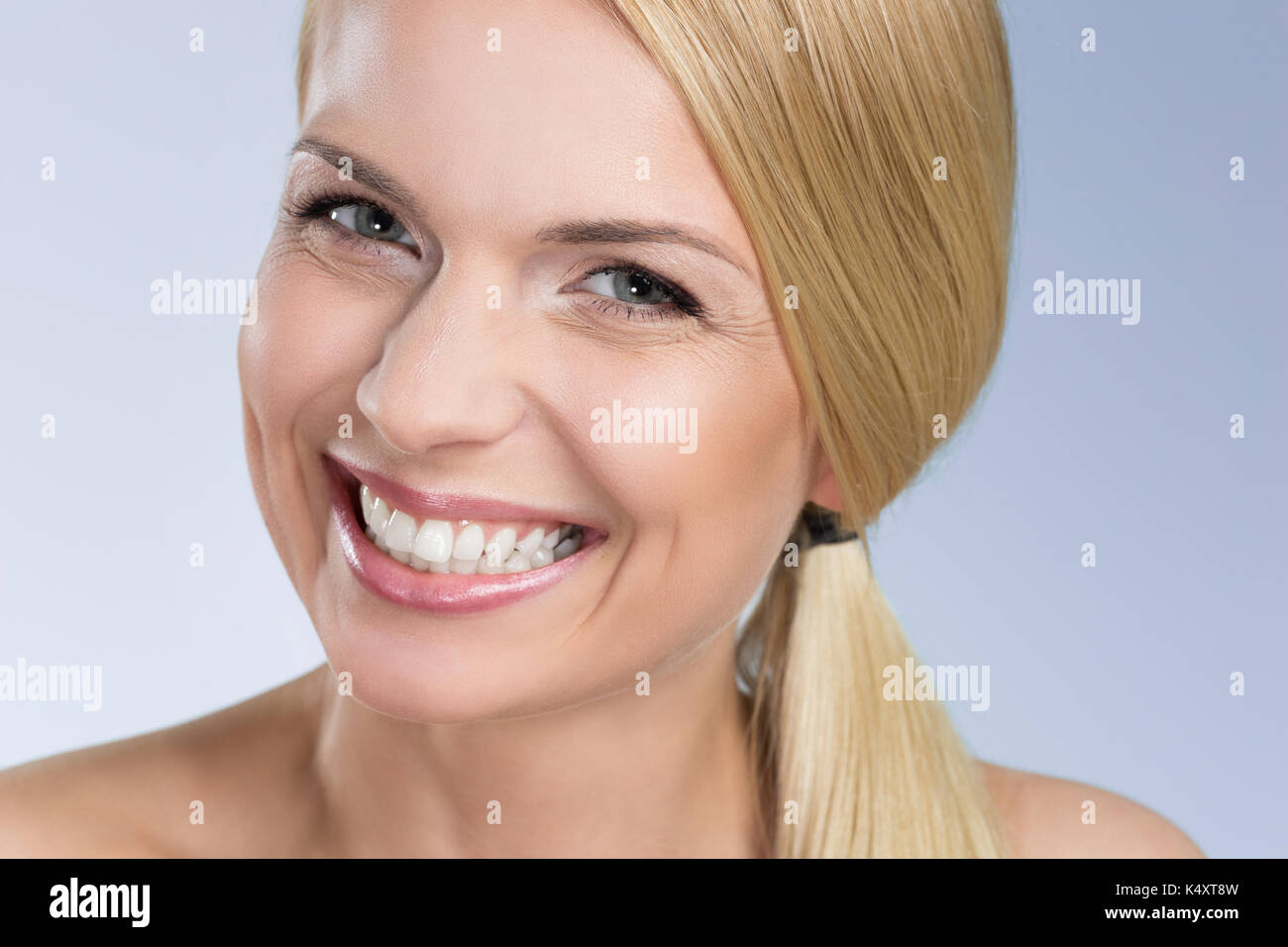 Beautiful Woman Grinning Head High Resolution Stock Photography and ...