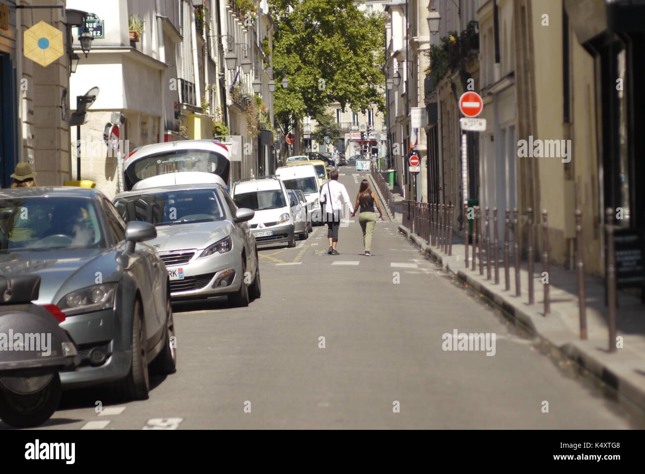 Paris. Some empty streets in Paris during the month of August when most ...