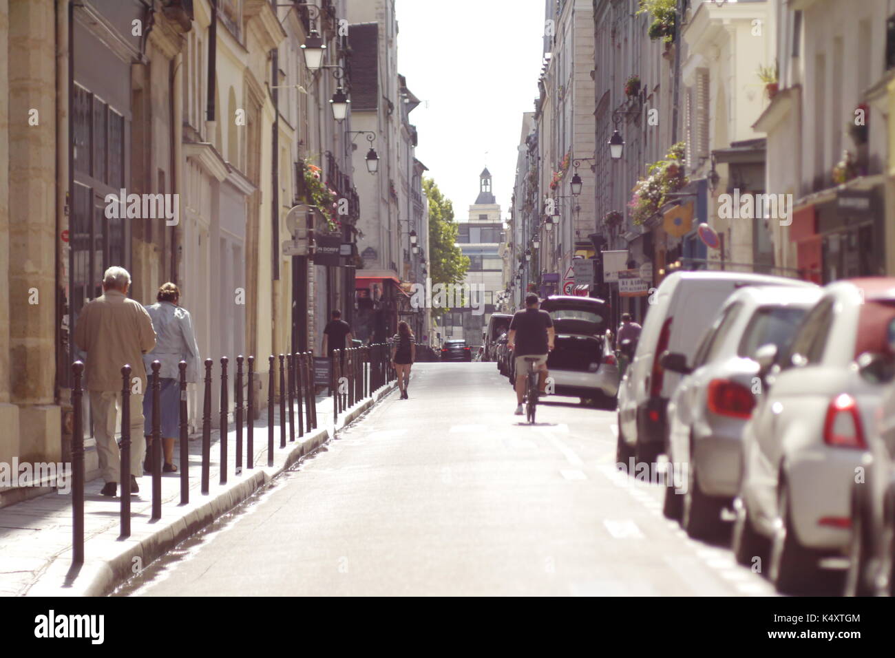 Paris. Some empty streets in Paris during the month of August when most ...