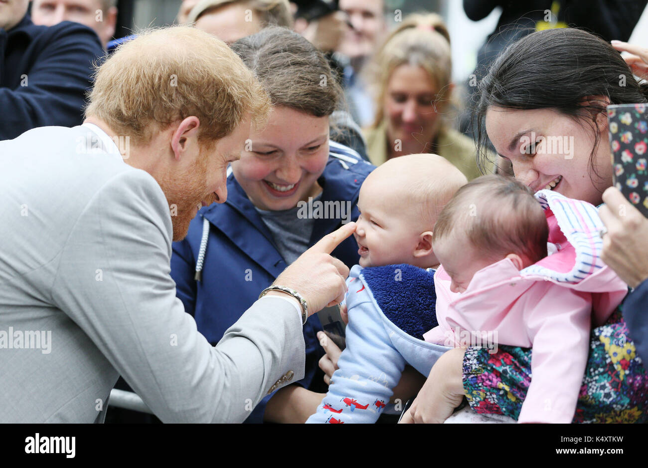 Prince harry meets emma mason second left hi-res stock photography and ...