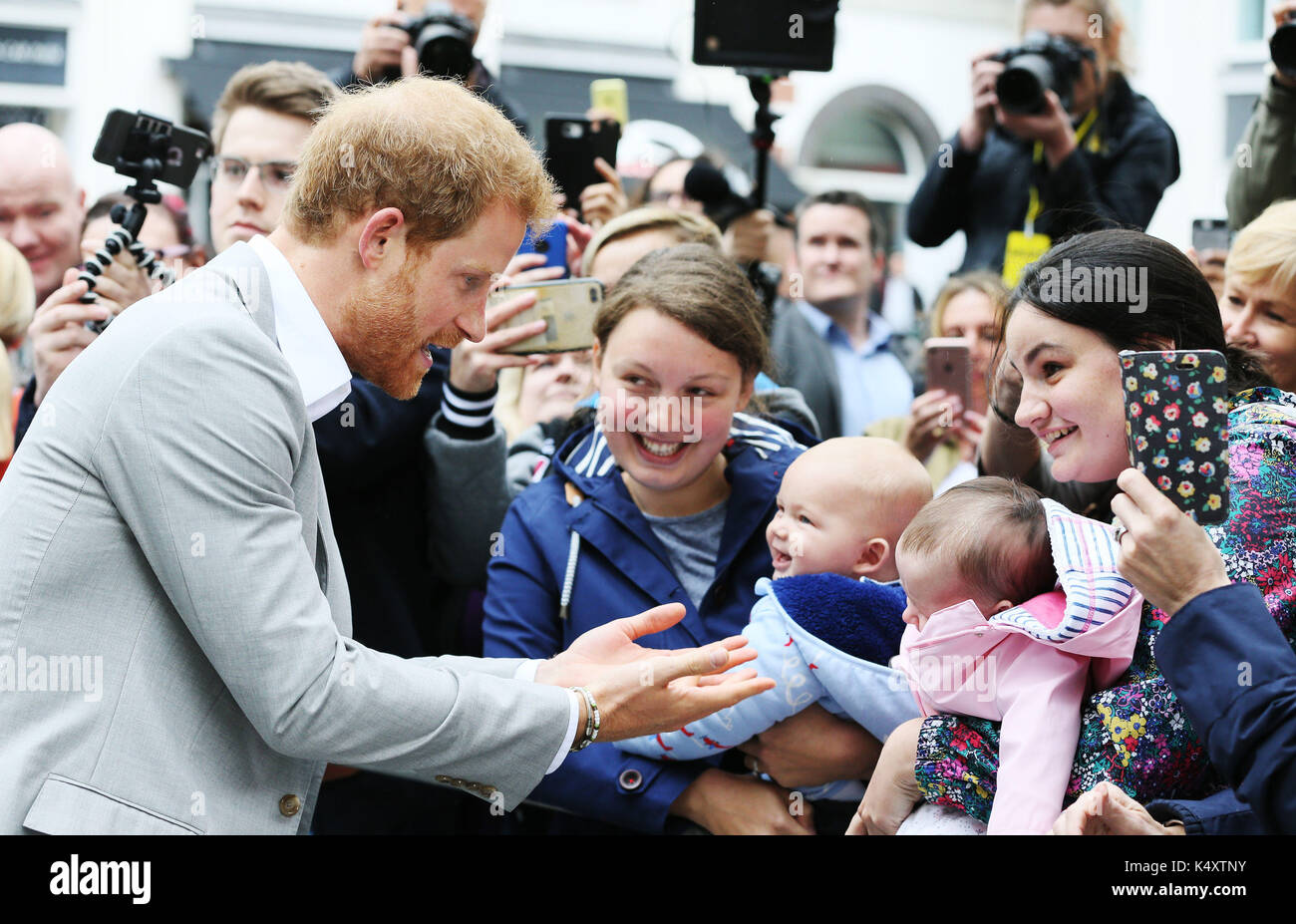 Prince harry meets emma mason second left hi-res stock photography and ...
