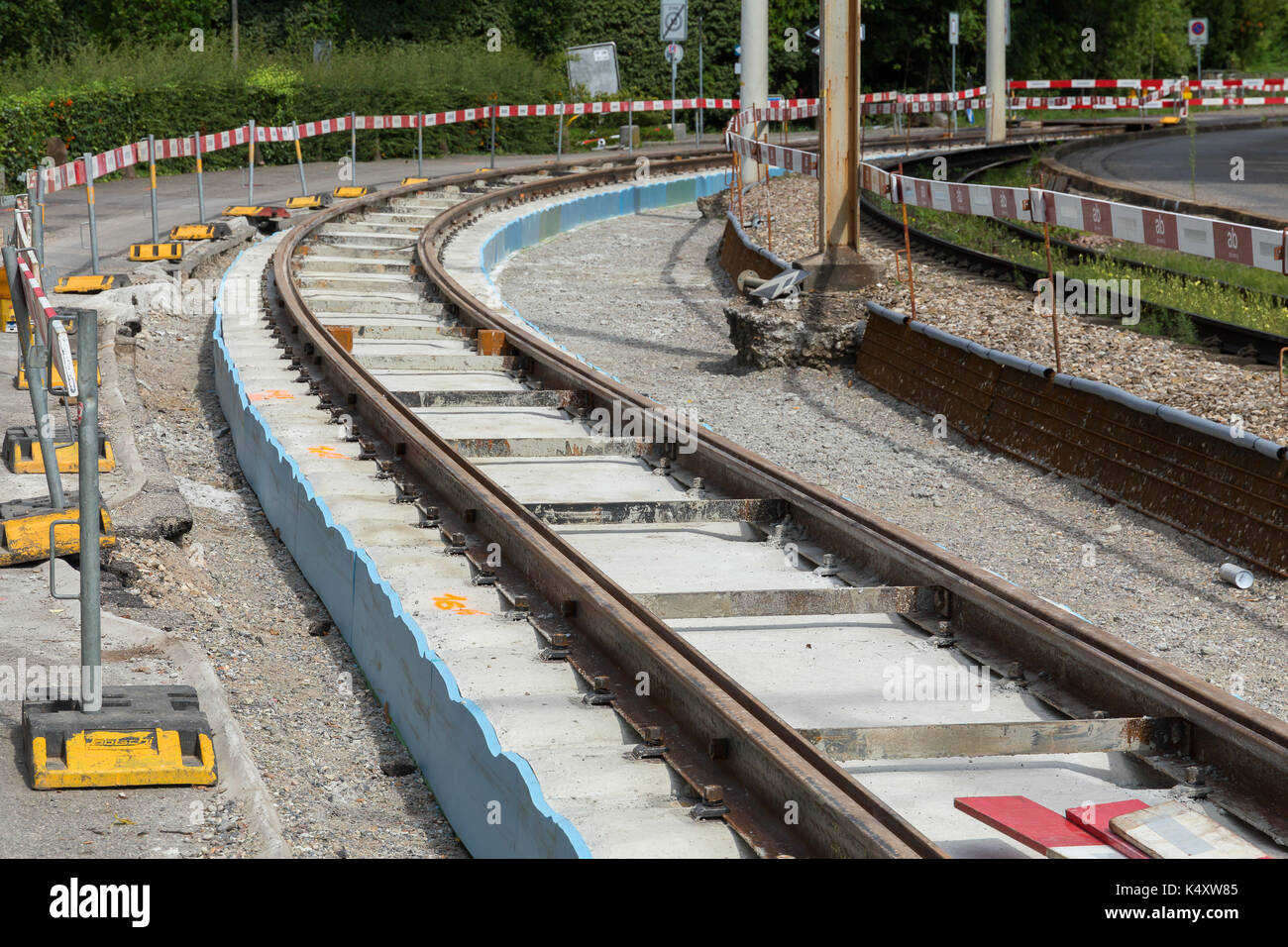 Tramway rail track hi-res stock photography and images - Alamy