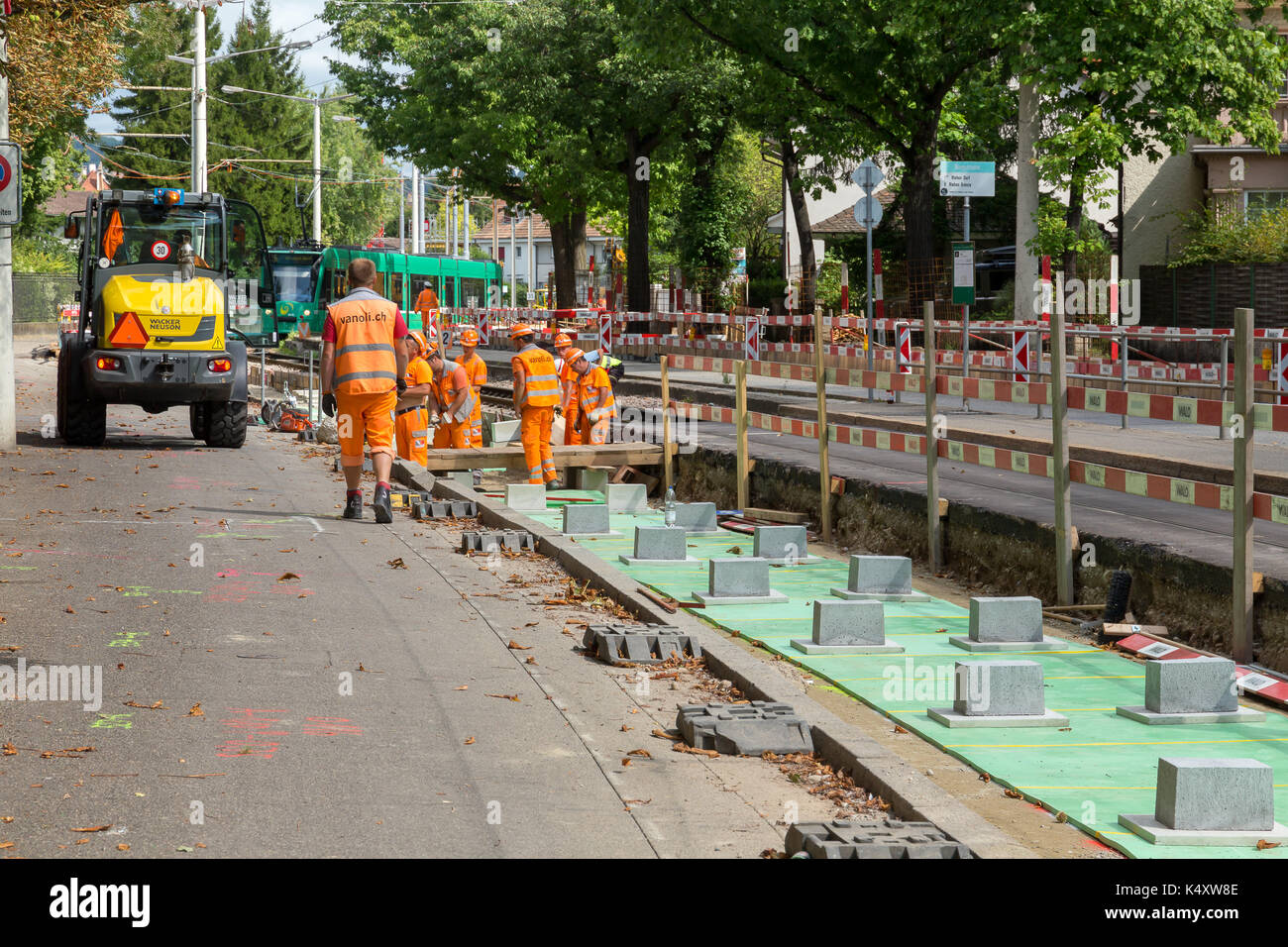 Tramway rail track hi-res stock photography and images - Alamy