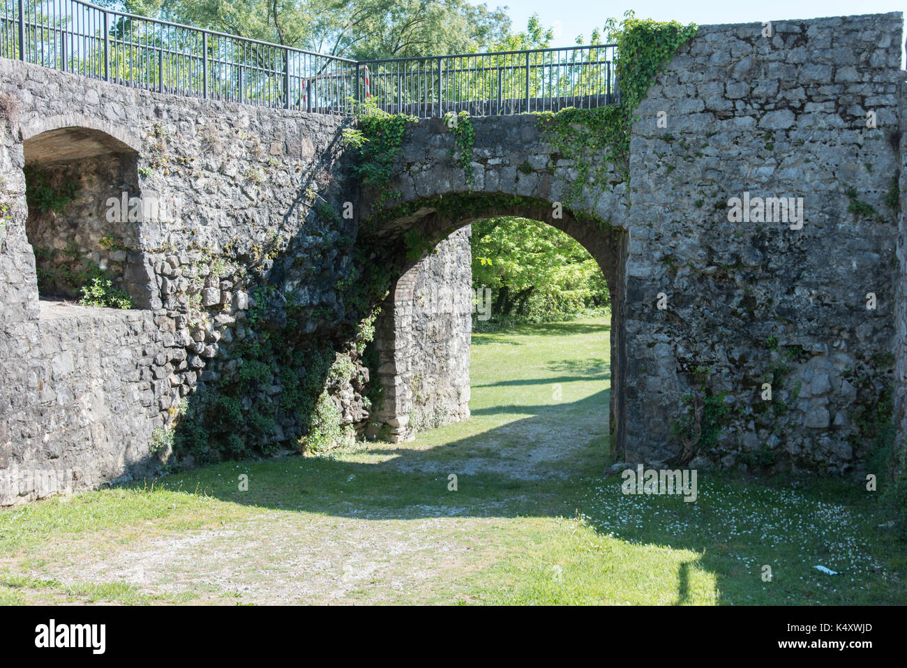 Fortress of Gradisca d'Isonzo. Huge walls and bastions Stock Photo - Alamy