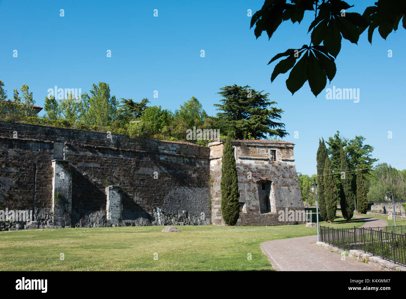 Fortress of Gradisca d'Isonzo. Huge walls and bastions Stock Photo - Alamy