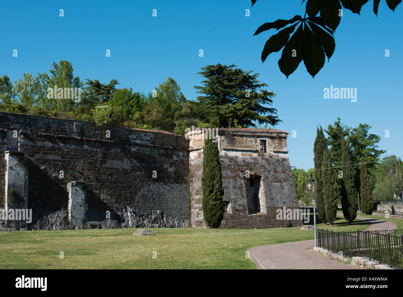 Fortress of Gradisca d'Isonzo. Huge walls and bastions Stock Photo - Alamy