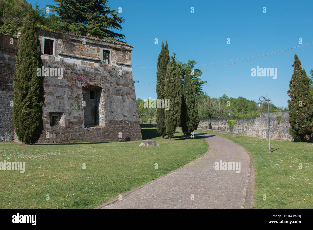 Fortress of Gradisca d'Isonzo. Huge walls and bastions Stock Photo - Alamy