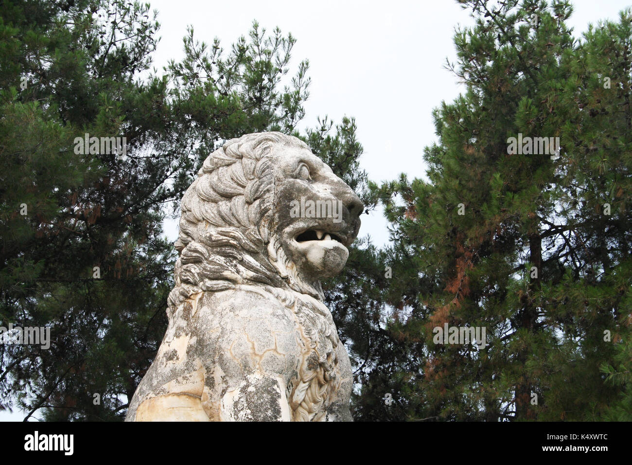Lion of Amphipolis. A 4th century BC funerary monument set up in honor ...