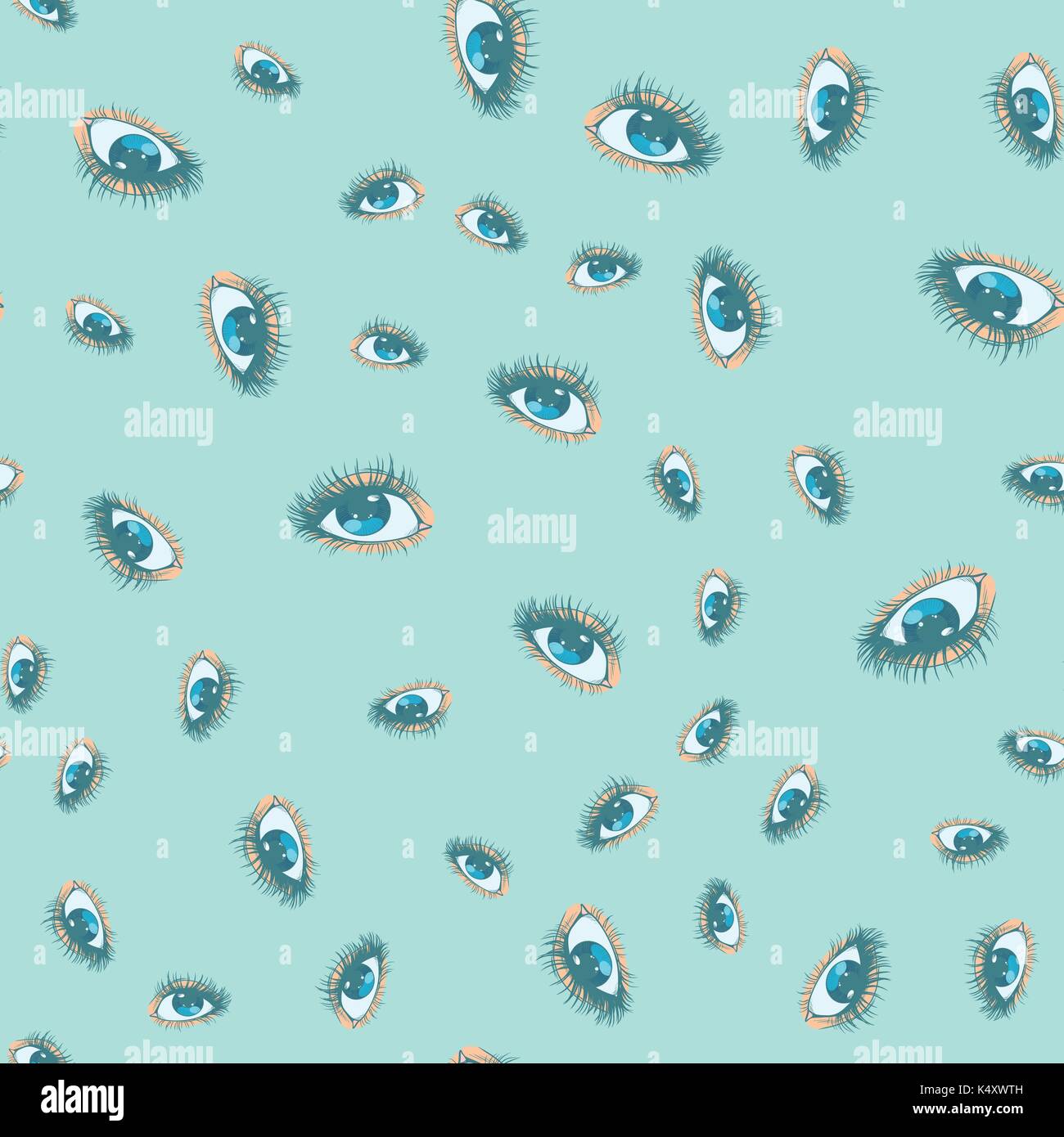 Female eyes seamless pattern Stock Vector Image & Art - Alamy