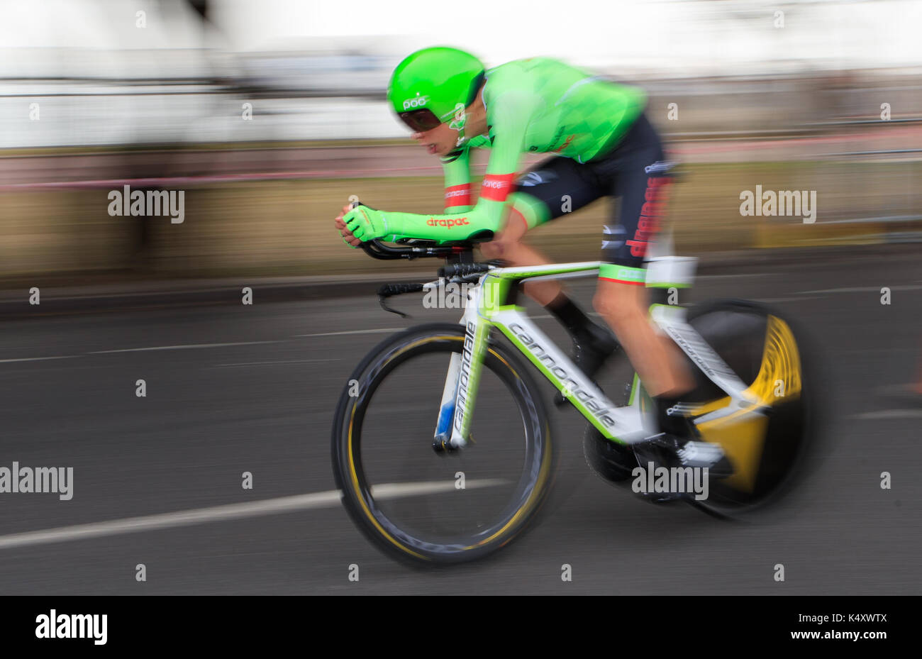 Cannondale Drapac's Hugh Carthy during stage five of the OVO Energy ...