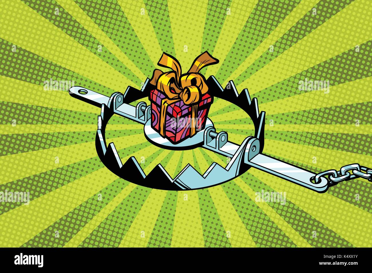 Retro cartoon gift box Stock Vector Images - Alamy