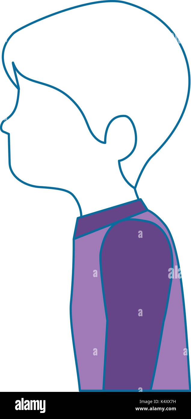 young man profile avatar character vector illustration design Stock ...