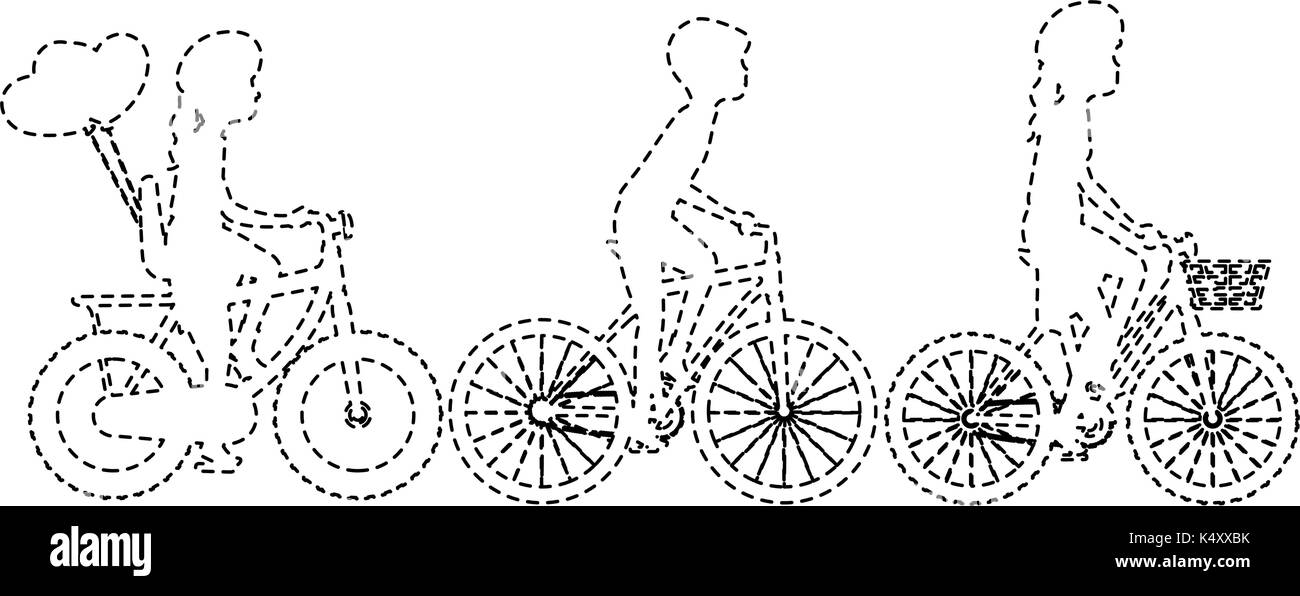 cycling people riding a bicycle vector illustration design Stock Vector ...