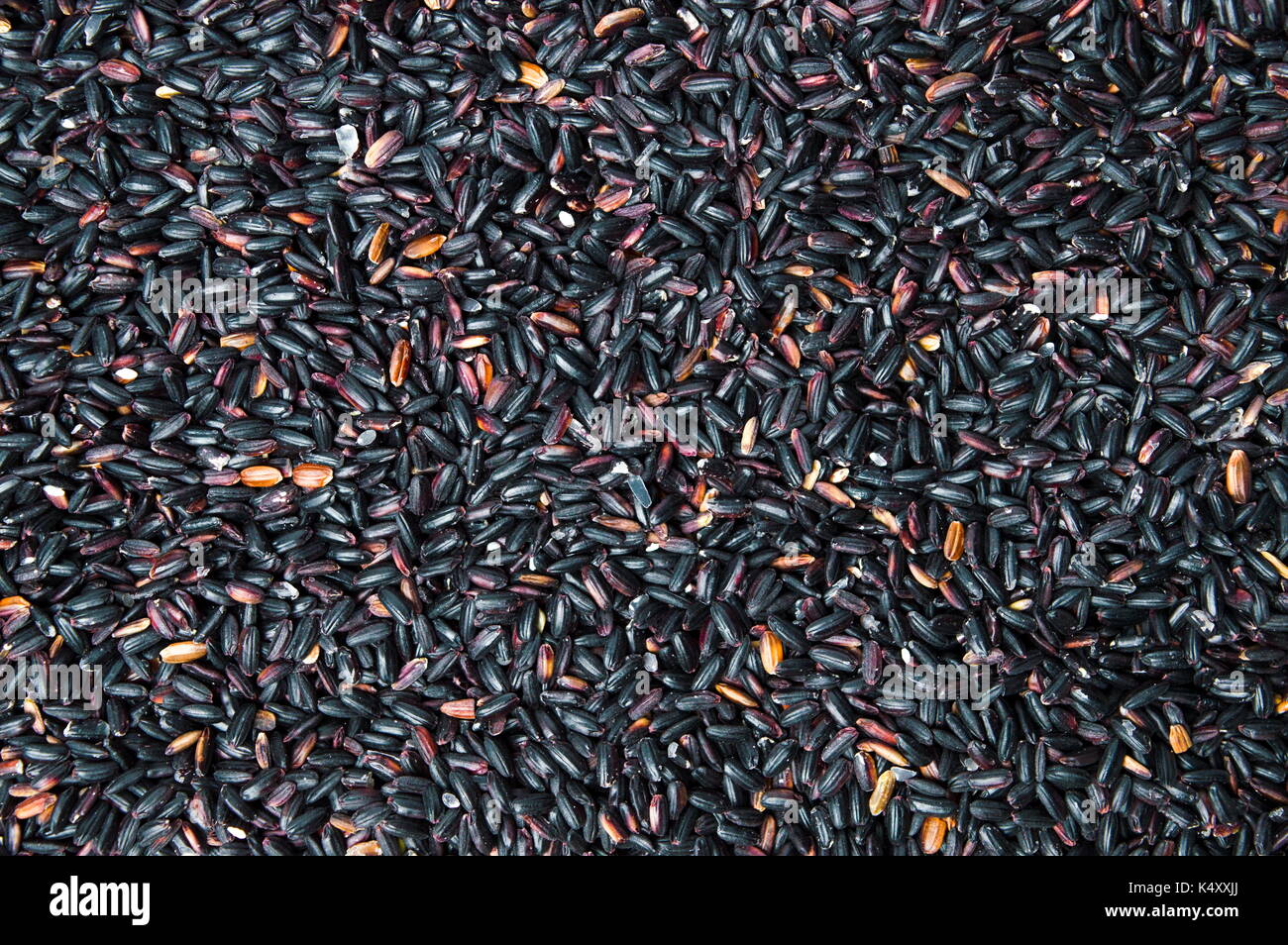 Black rice grains forming a background texture Stock Photo - Alamy