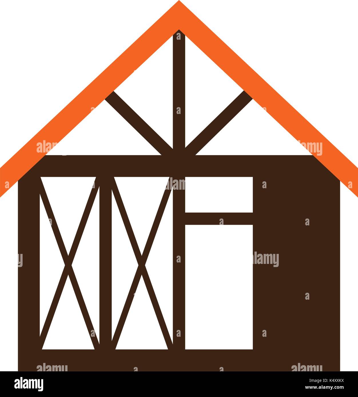wooden house structure icon vector illustration design Stock Vector ...
