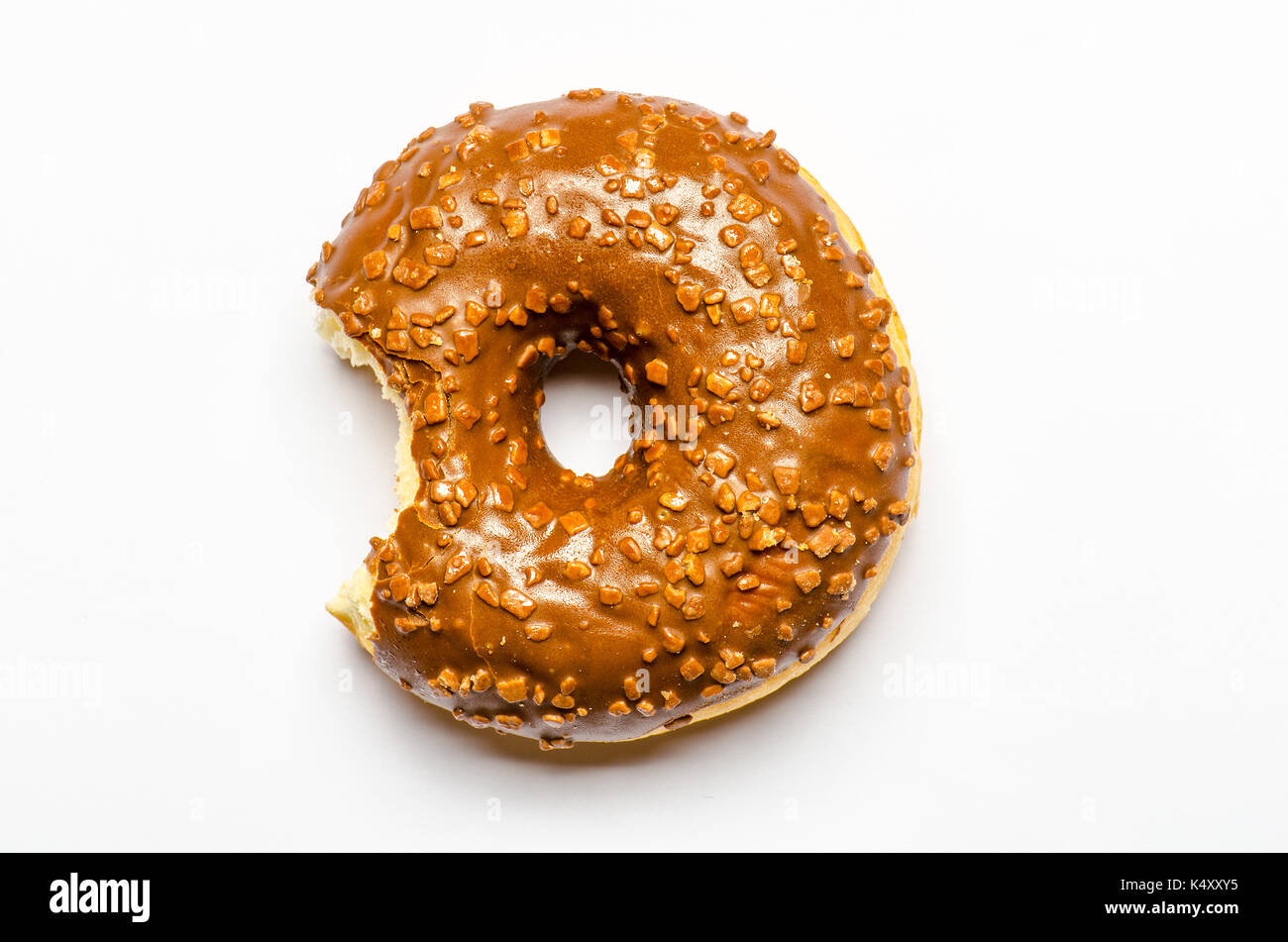 Glazed doughnut bitten hi-res stock photography and images - Alamy