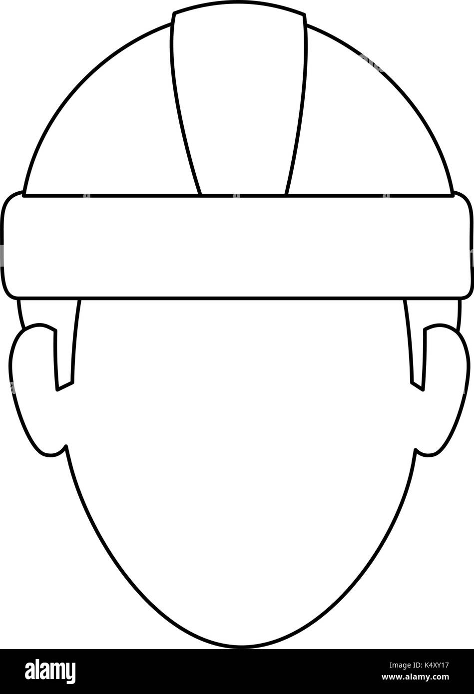 worker with helmet avatar vector illustration design Stock Vector Image ...