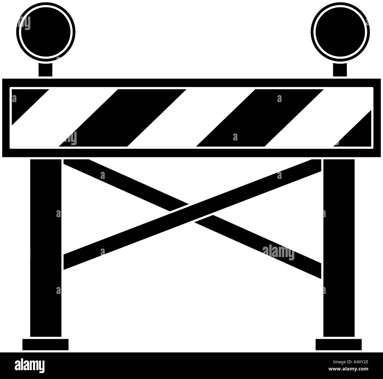 construction fence signal icon vector illustration design Stock Vector ...