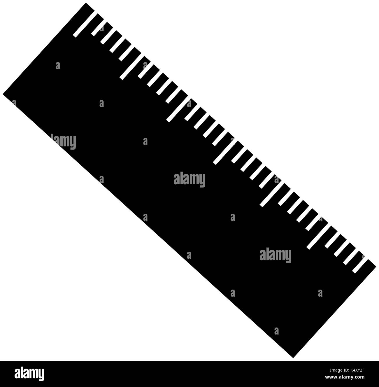 pencil school with rule vector illustration design Stock Vector Image ...