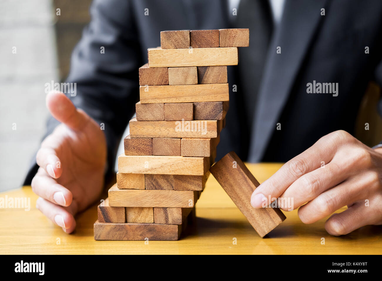 Planning, risk and wealth strategy in business concept, businessman and ...