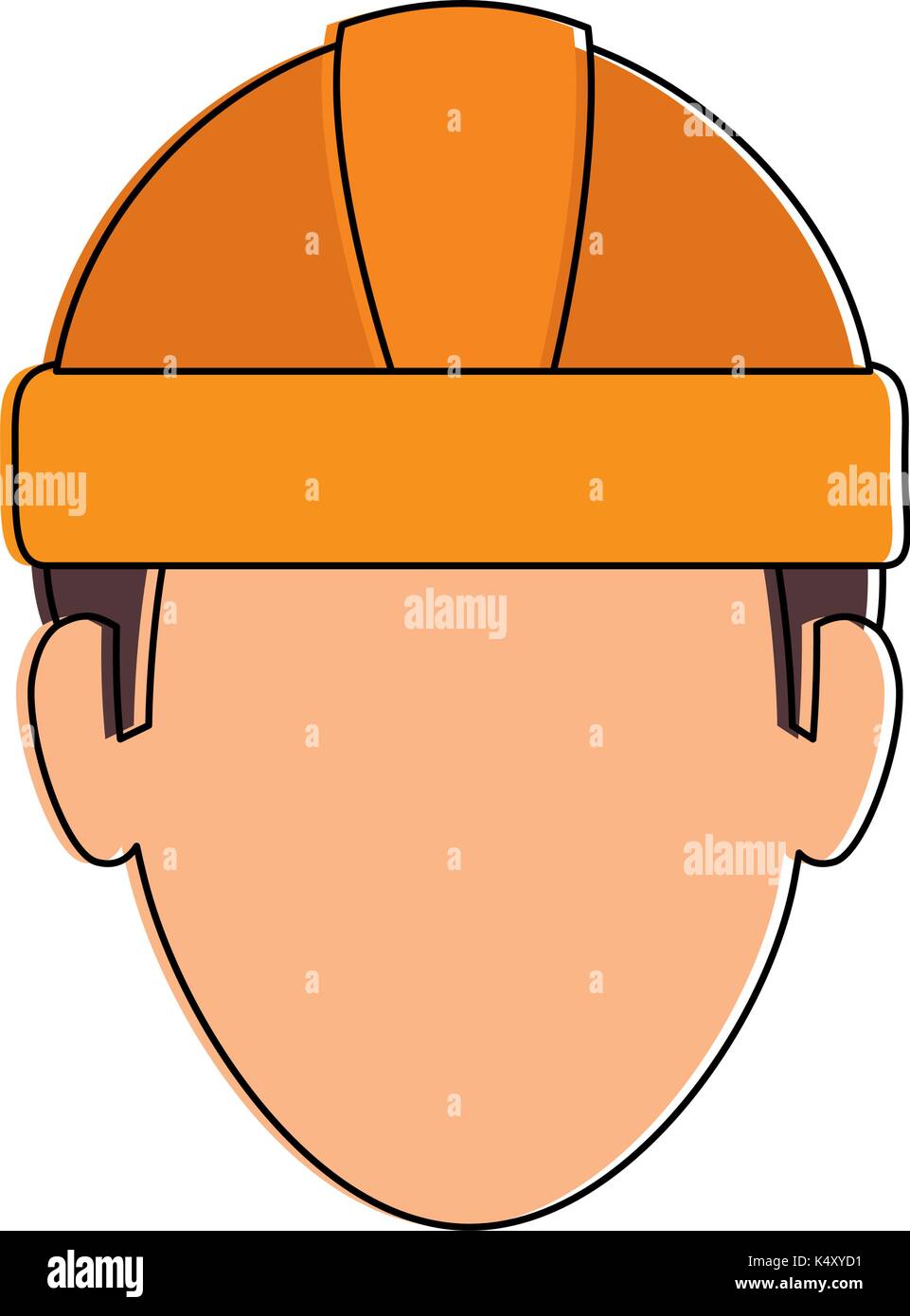 worker with helmet avatar vector illustration design Stock Vector Image ...