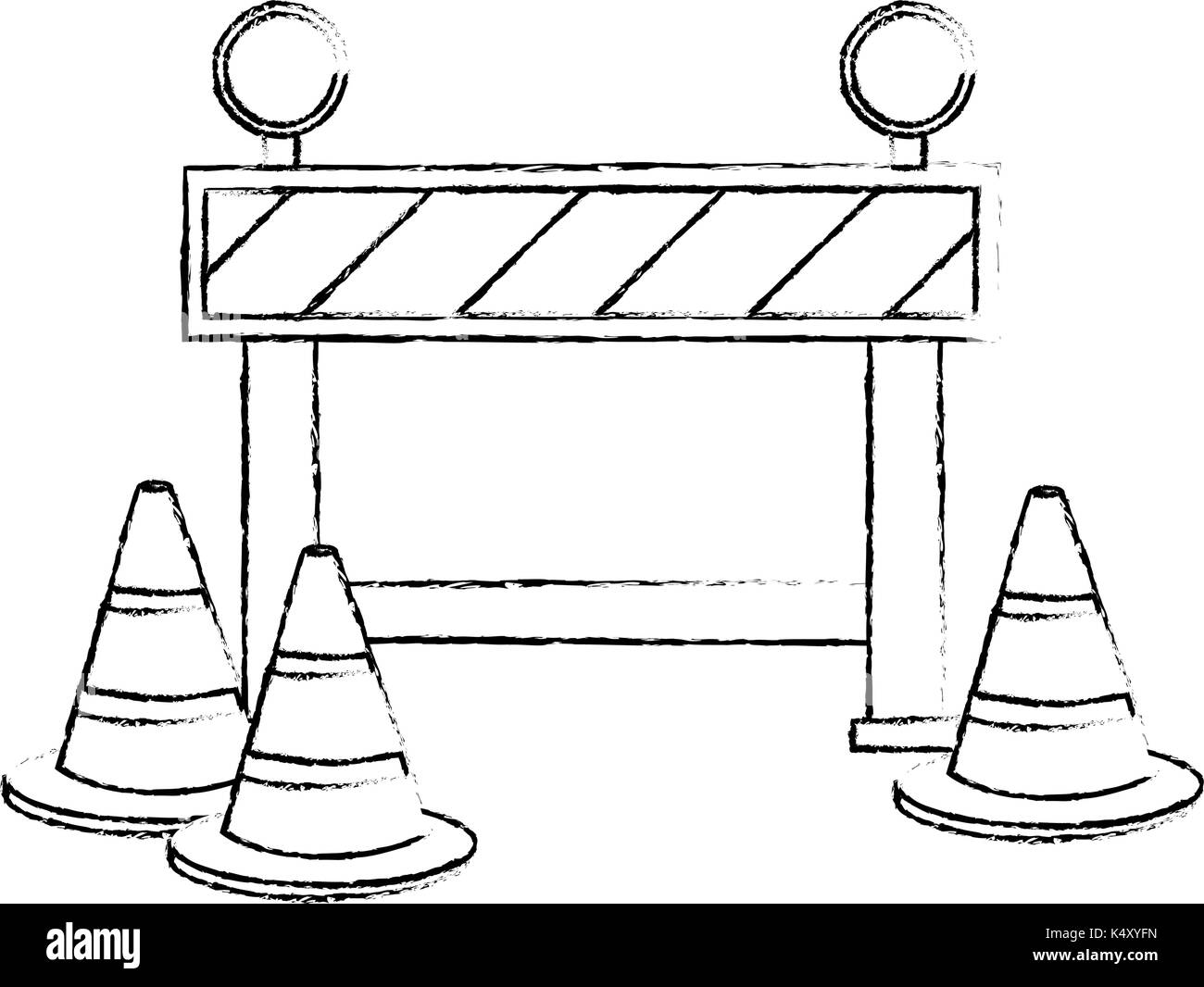 construction fence signal icon vector illustration design Stock Vector ...