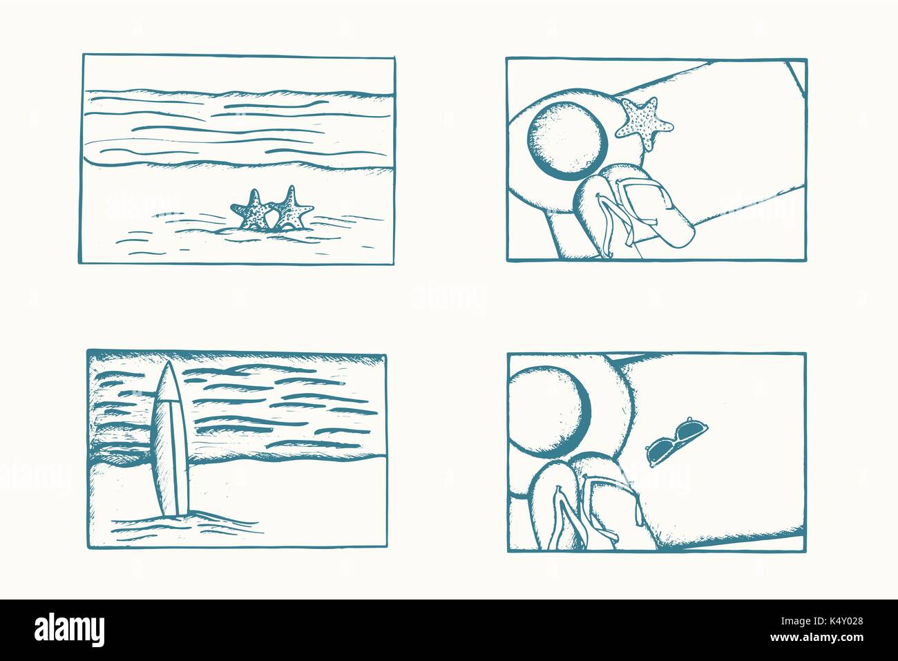 Summer holiday icon set Cut Out Stock Images & Pictures - Alamy