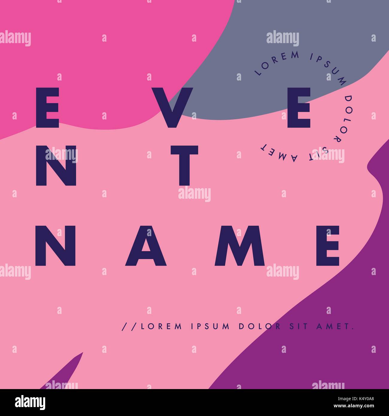 Vector image of card with text event name Stock Vector Image & Art - Alamy