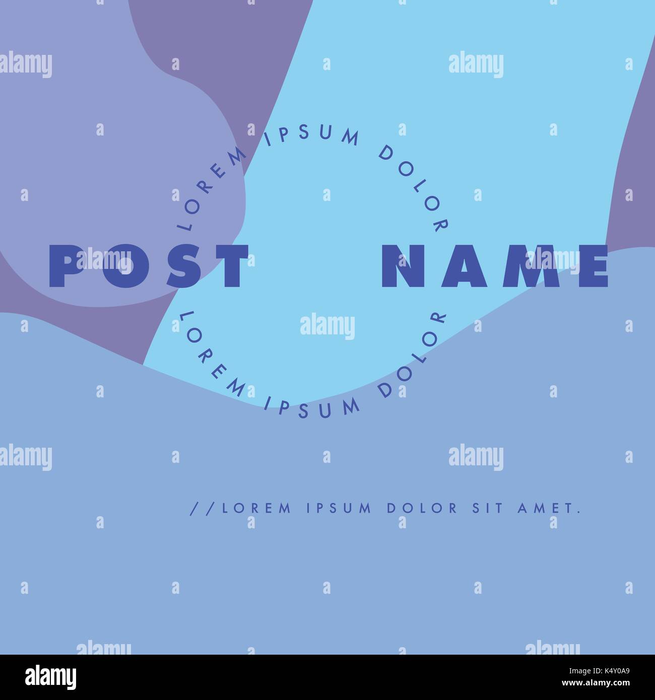 Vector image of card with text lorem ipsum and post name Stock Vector ...
