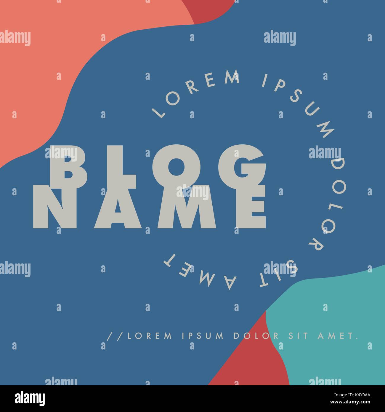 Vector image of card with text lorem ipsum and blog name Stock Vector ...