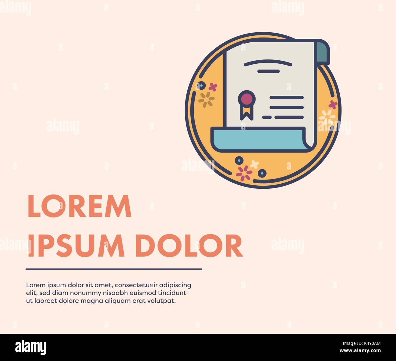 Vector image of card with text lorem ipsum dolor Stock Vector Image ...
